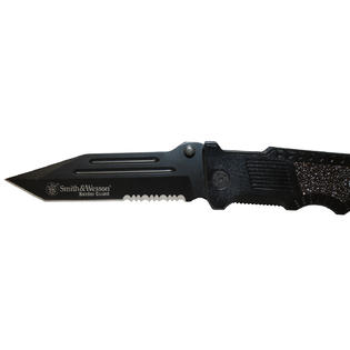 Smith & Wesson Border Guard Knife Black Serrated Stainless Tanto
