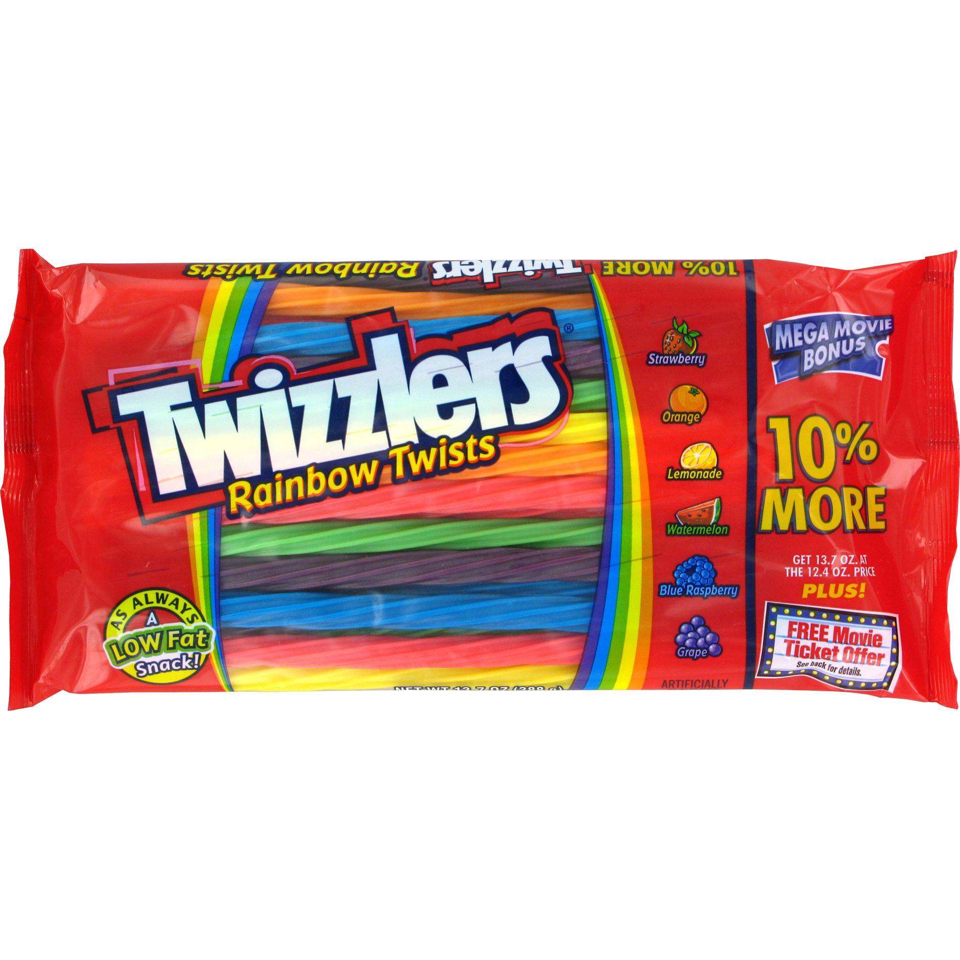 Twizzlers Twists, Low Fat, Rainbow, 12.4 oz (351 g) - Food & Grocery ...