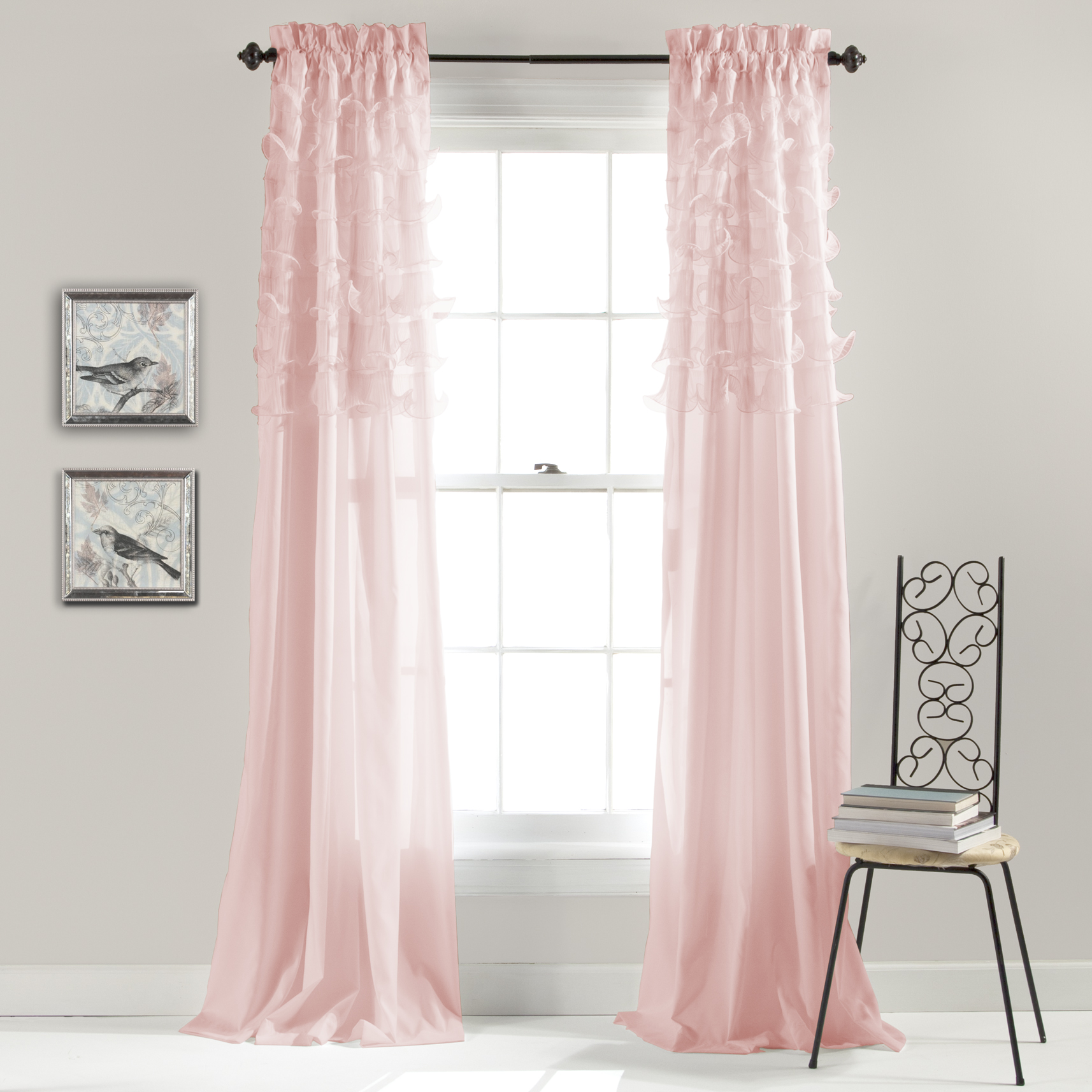 Lush Decor Avery Pink Window Curtains (Pairs)