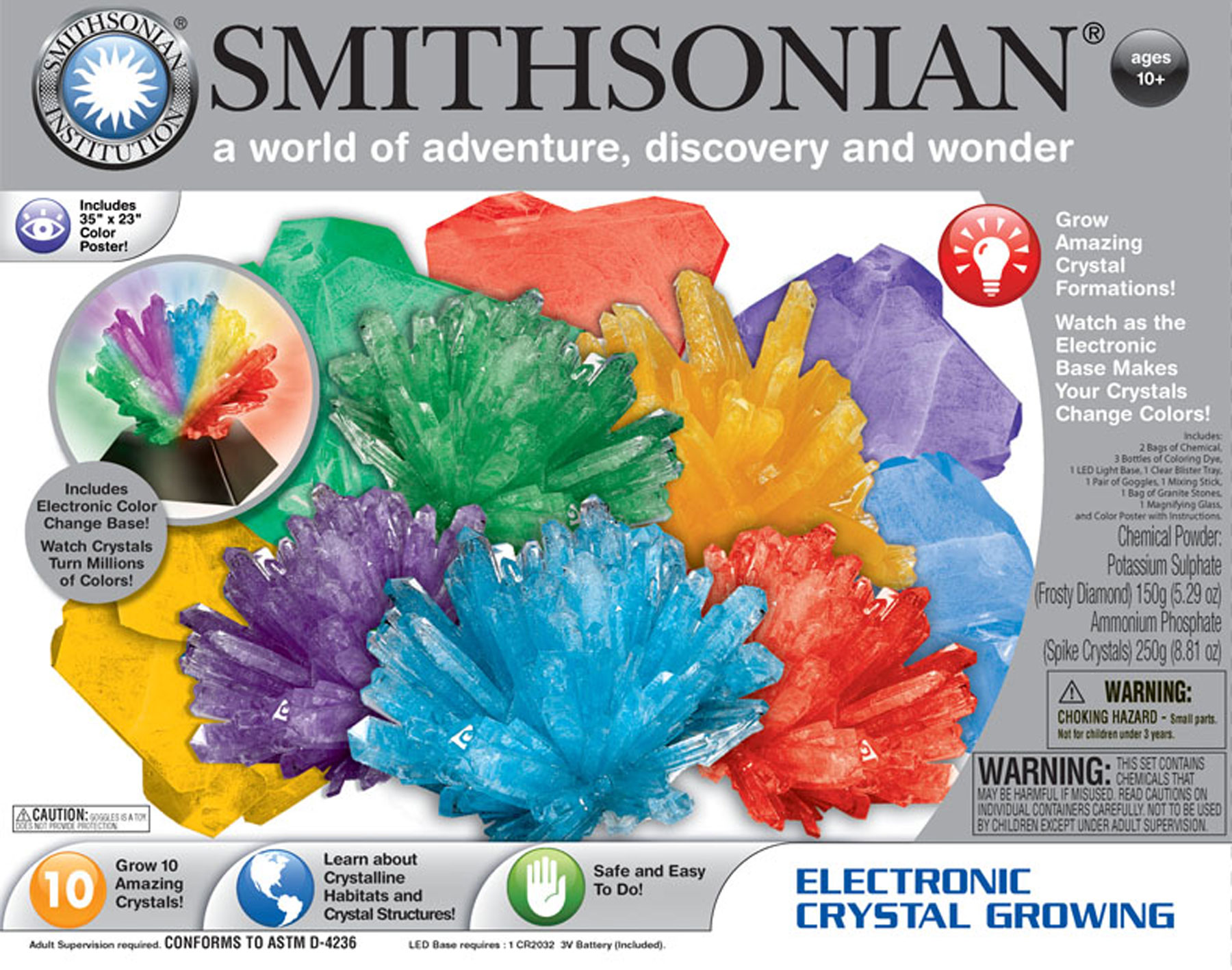 Smithsonian Electric Crystal Growing Kit