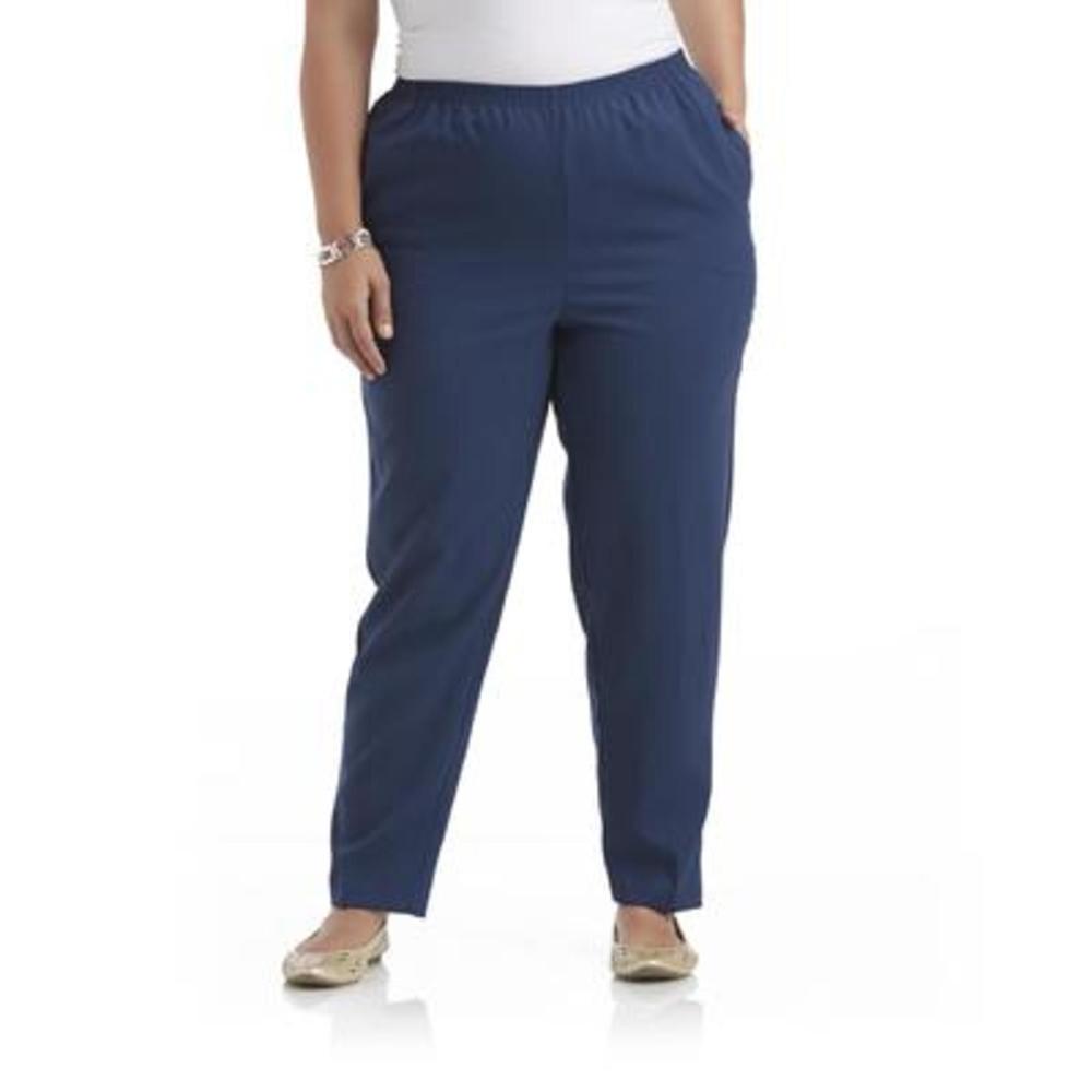 Laura Scott Womens Plus Elastic Waist Pants