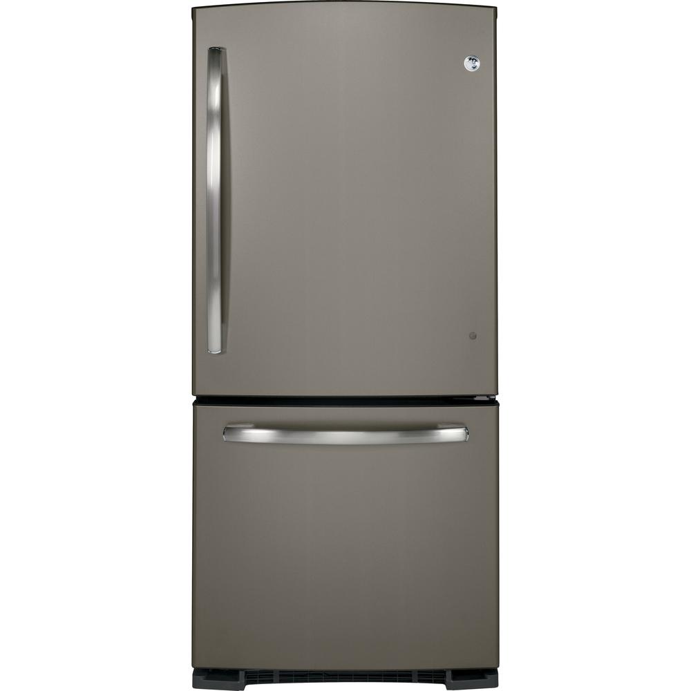 Ge Appliances Gde20gmhes 203 Cu Ft Bottom Freezer Refrigerator Slate