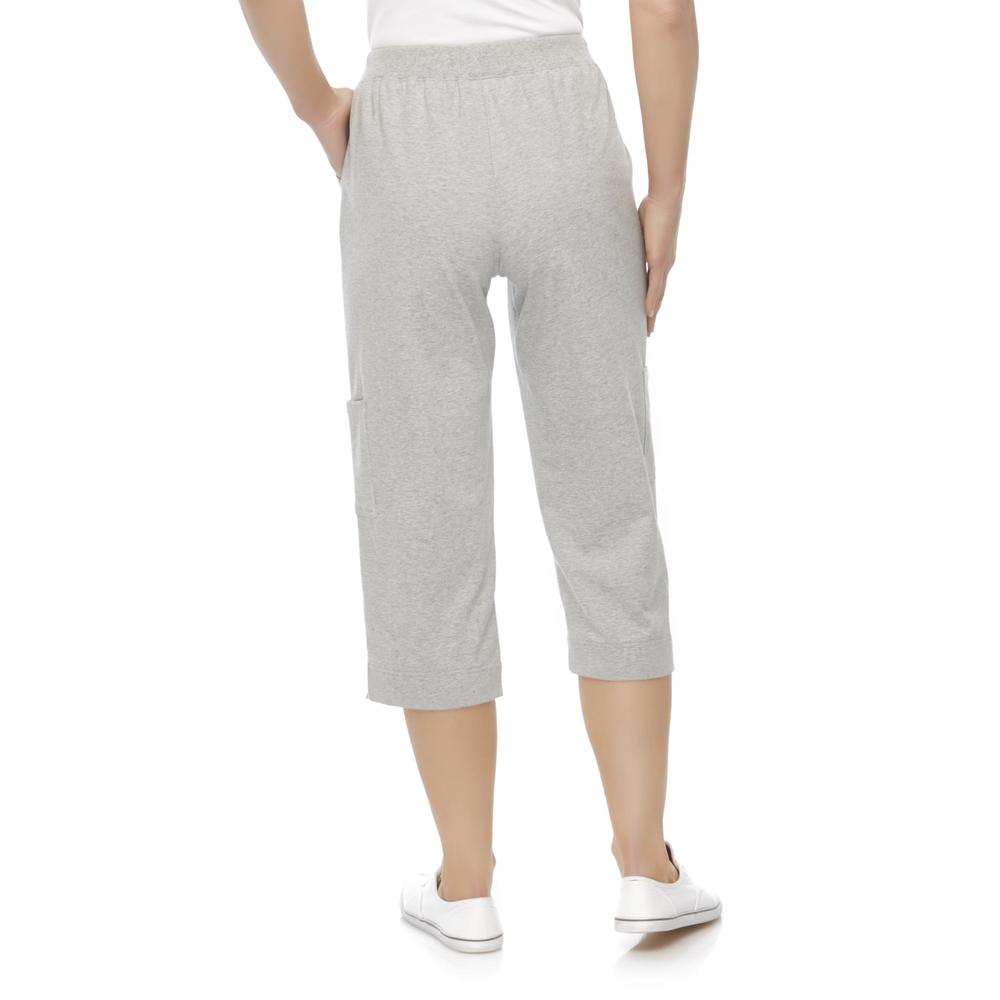 Basic Editions Women's Knit Capri Pants