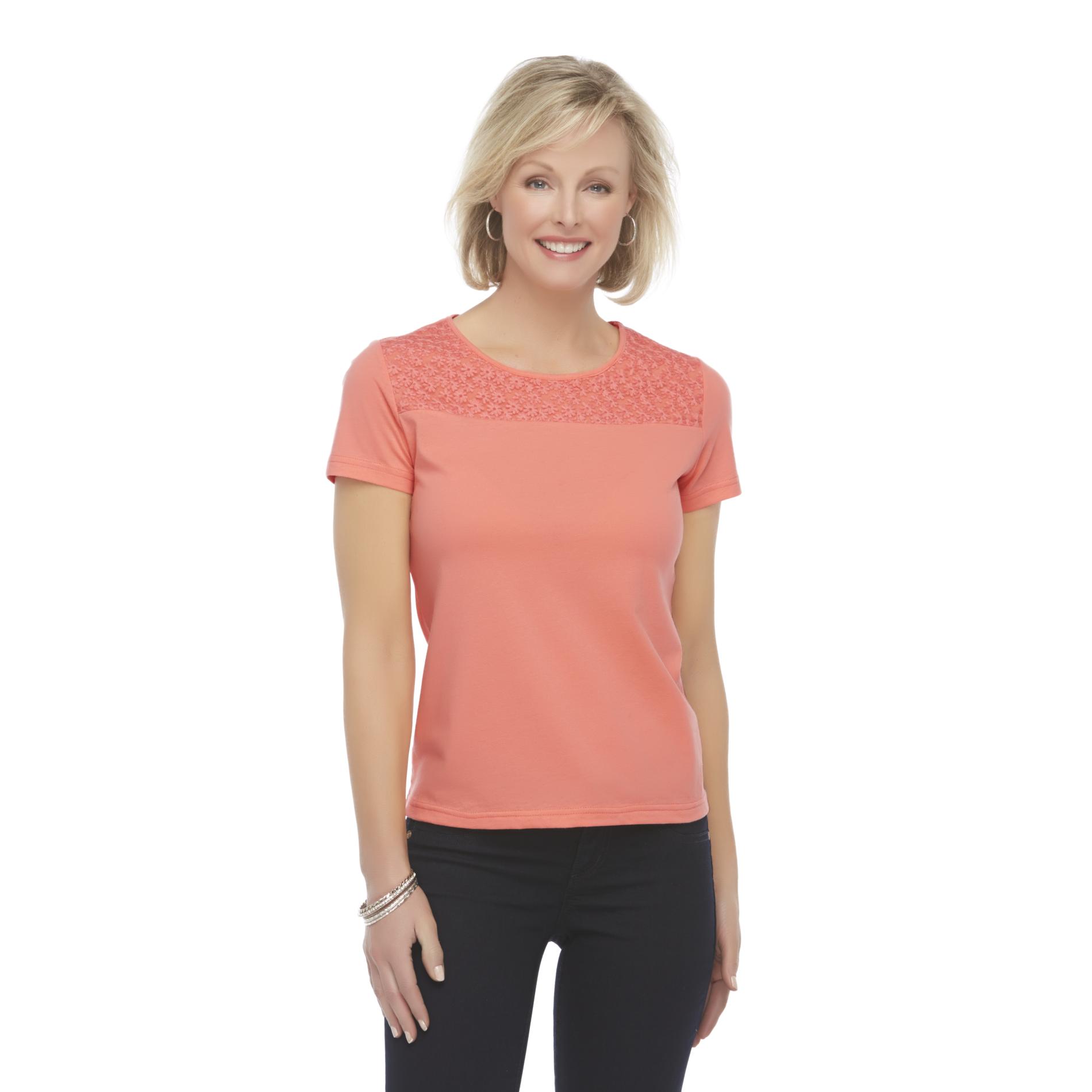 UPC 047766496111 - Basic Editions Women's T-Shirt - Floral | upcitemdb.com