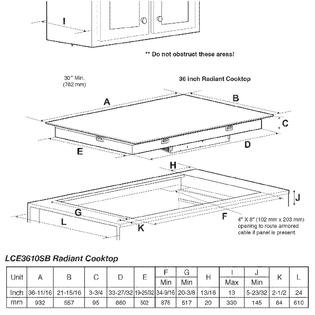 LG LCE3610SB 36" Radiant Cooktop