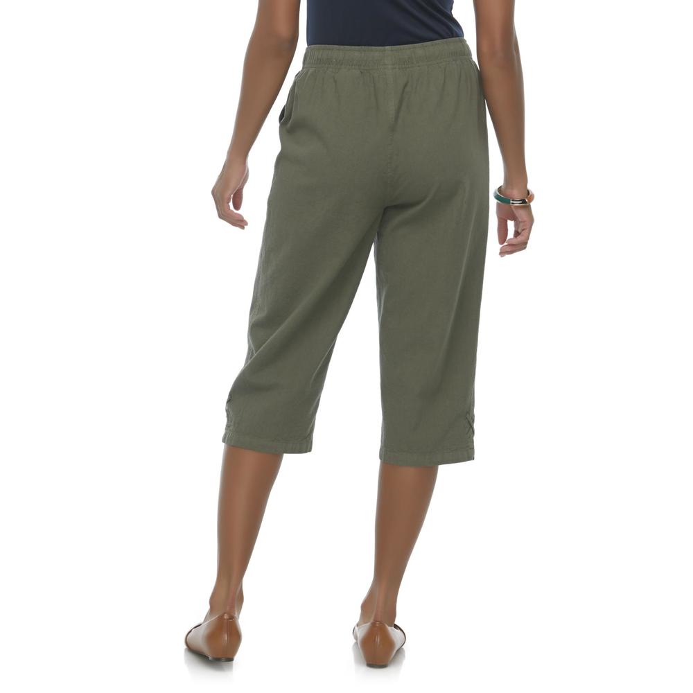 Erika Petite's Linen Capri Pants