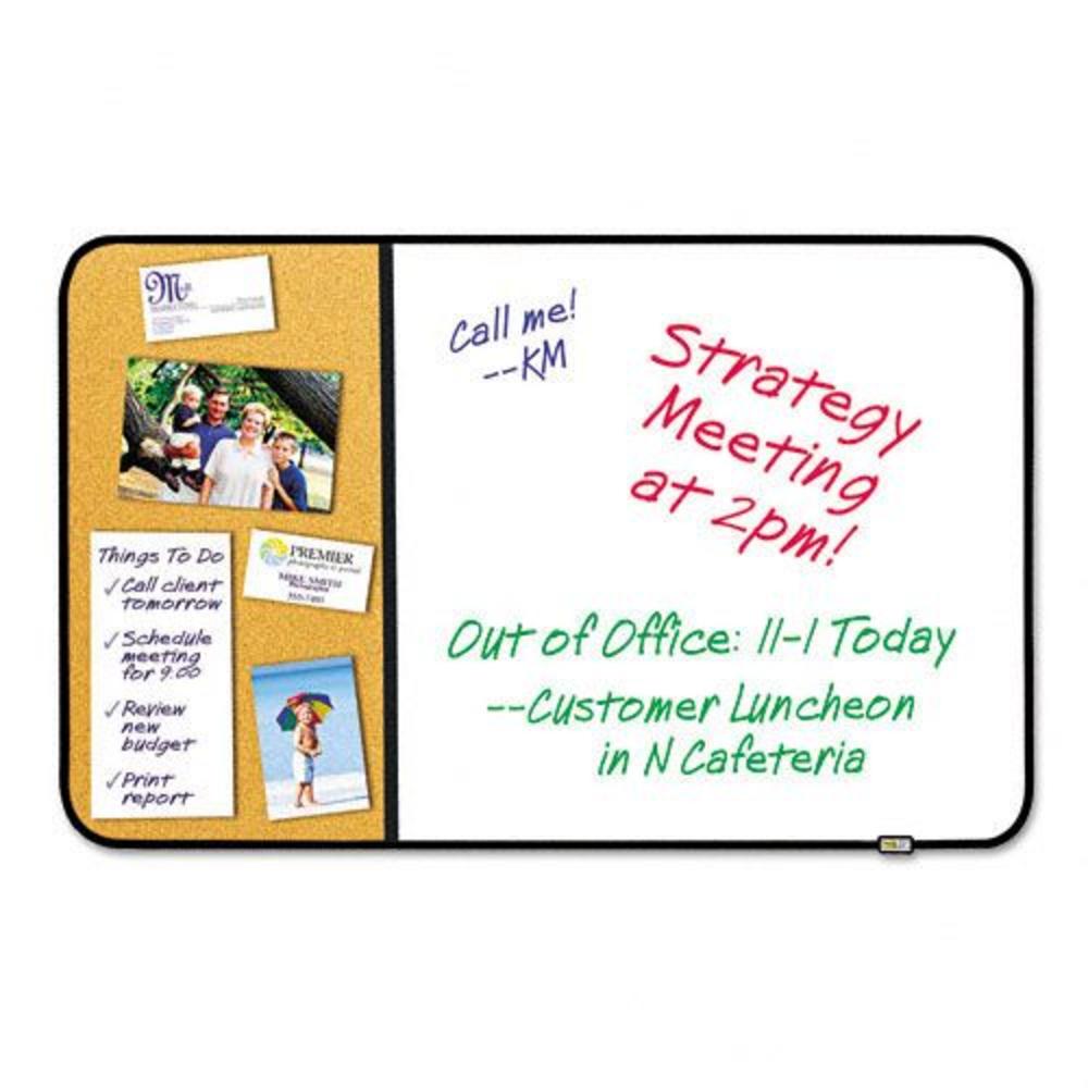 Post-it MMM558BBDE Self-Stick Cork Bulletin and Dry Erase Board