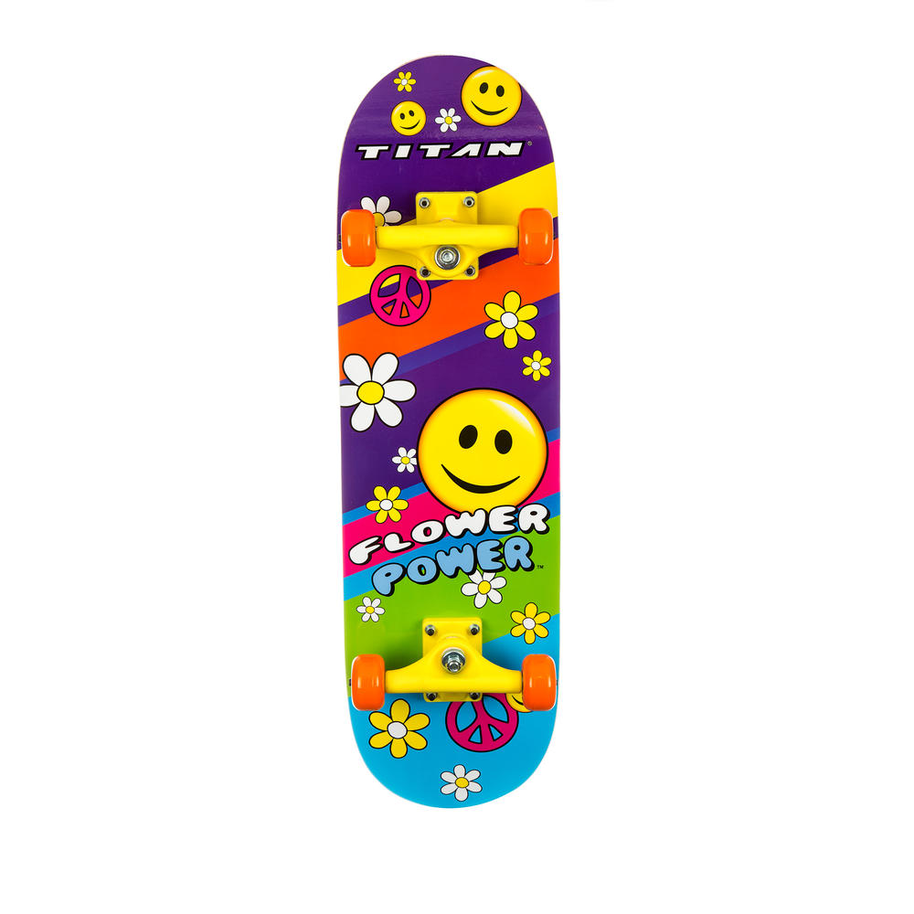 Titan Flower Power Princess Multi-Color 28-Inch Complete Skateboard for ...