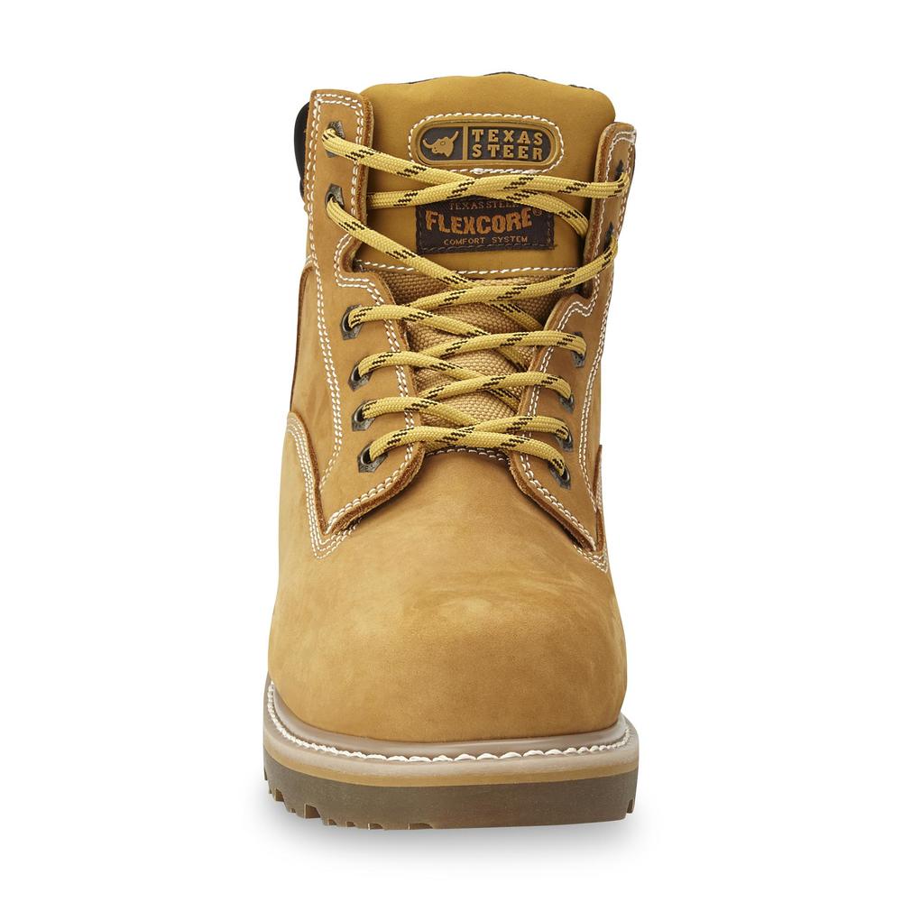 Texas Steer Men's Judd Tan Nubuck Leather Soft Toe Work Boot