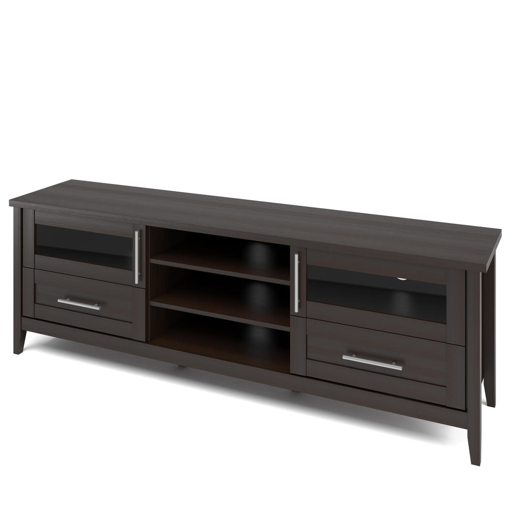 CorLiving Jackson Extra Wide TV Bench in Espresso Finish, for TVs up to 80"