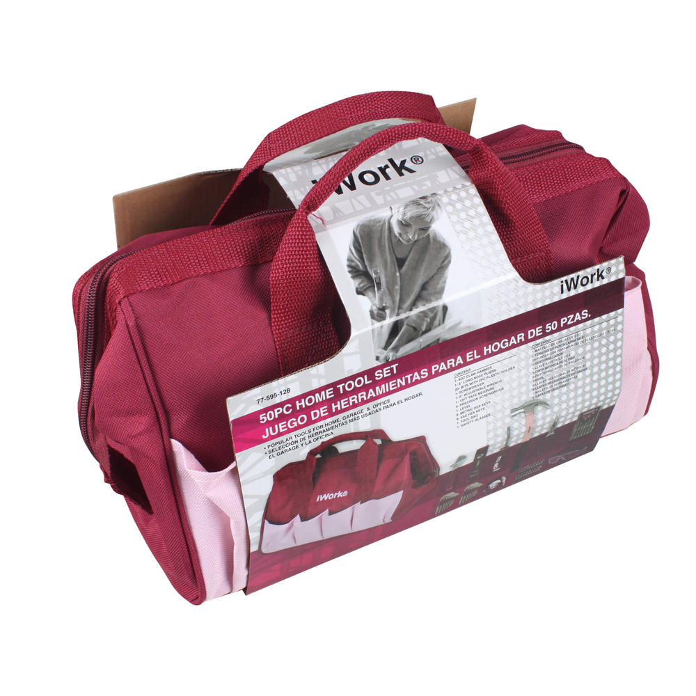 iWork 50 Piece Pink Home Tool Set