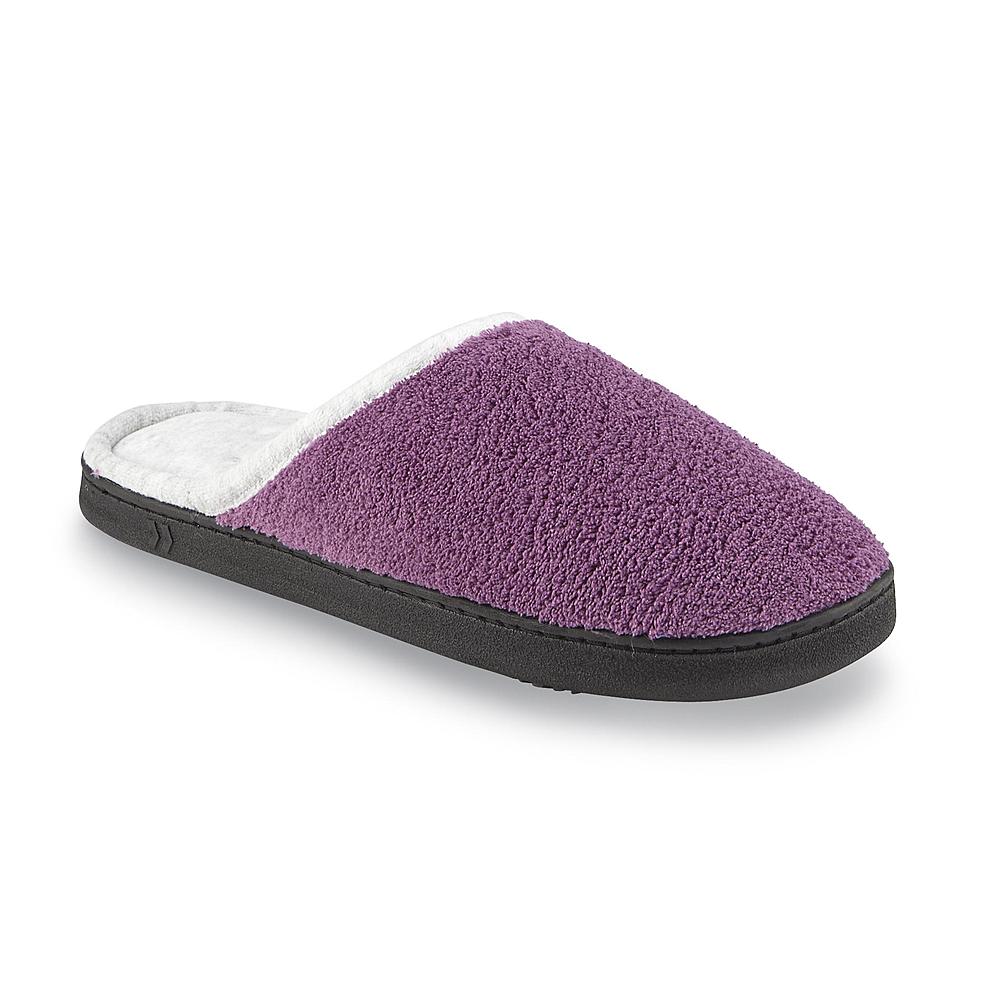 Isotoner Women's Chukka Wide Width Clog Slipper - Purple