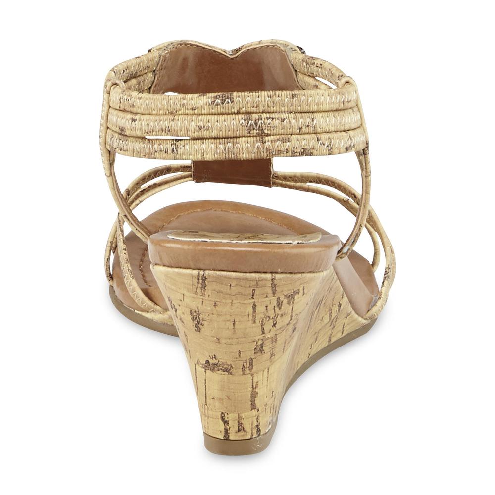 Jaclyn Smith Womens Tillie Cork Wedge Dress Sandal