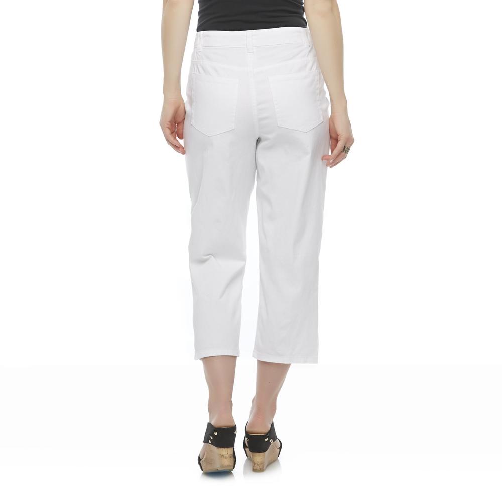 Basic Editions Women's Twill Capri Pants