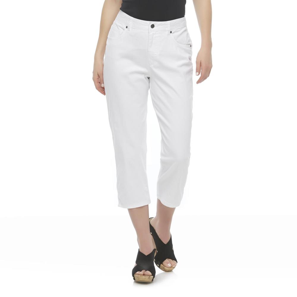 Basic Editions Women's Twill Capri Pants