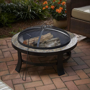 BBQ Pro 30in Round Firepit with Slate Tile Top* Limited Availability ...