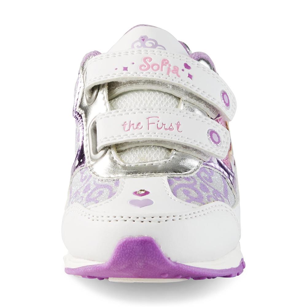 Toddler Girl's Sofia The First White/Purple Light-Up Athletic Shoe