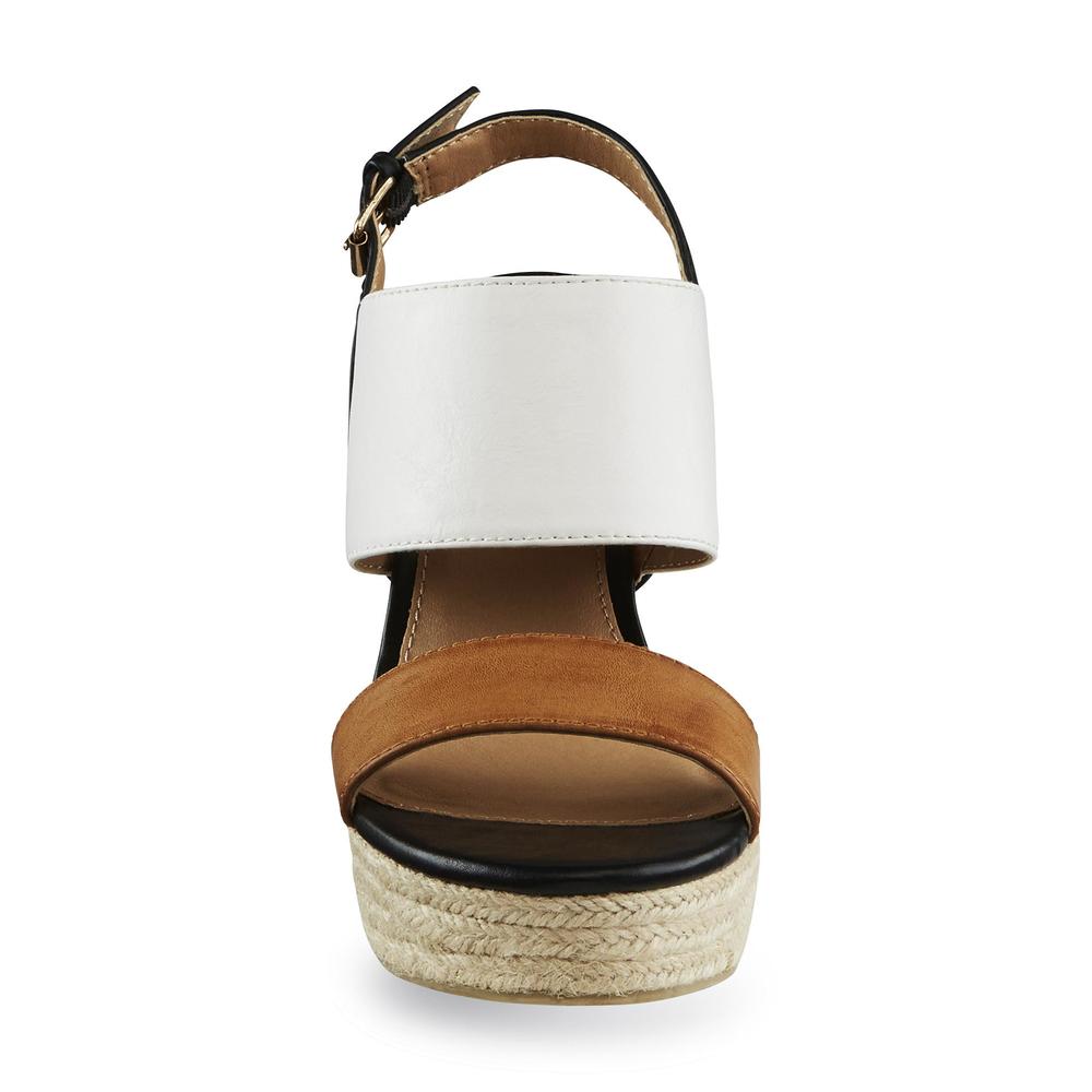 Metaphor Women's Catalina White/Black/Tan Espadrille Sandal
