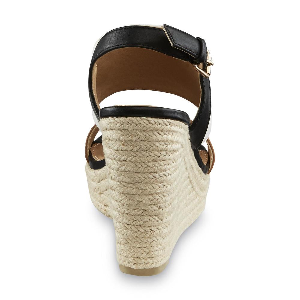 Metaphor Women's Catalina White/Black/Tan Espadrille Sandal