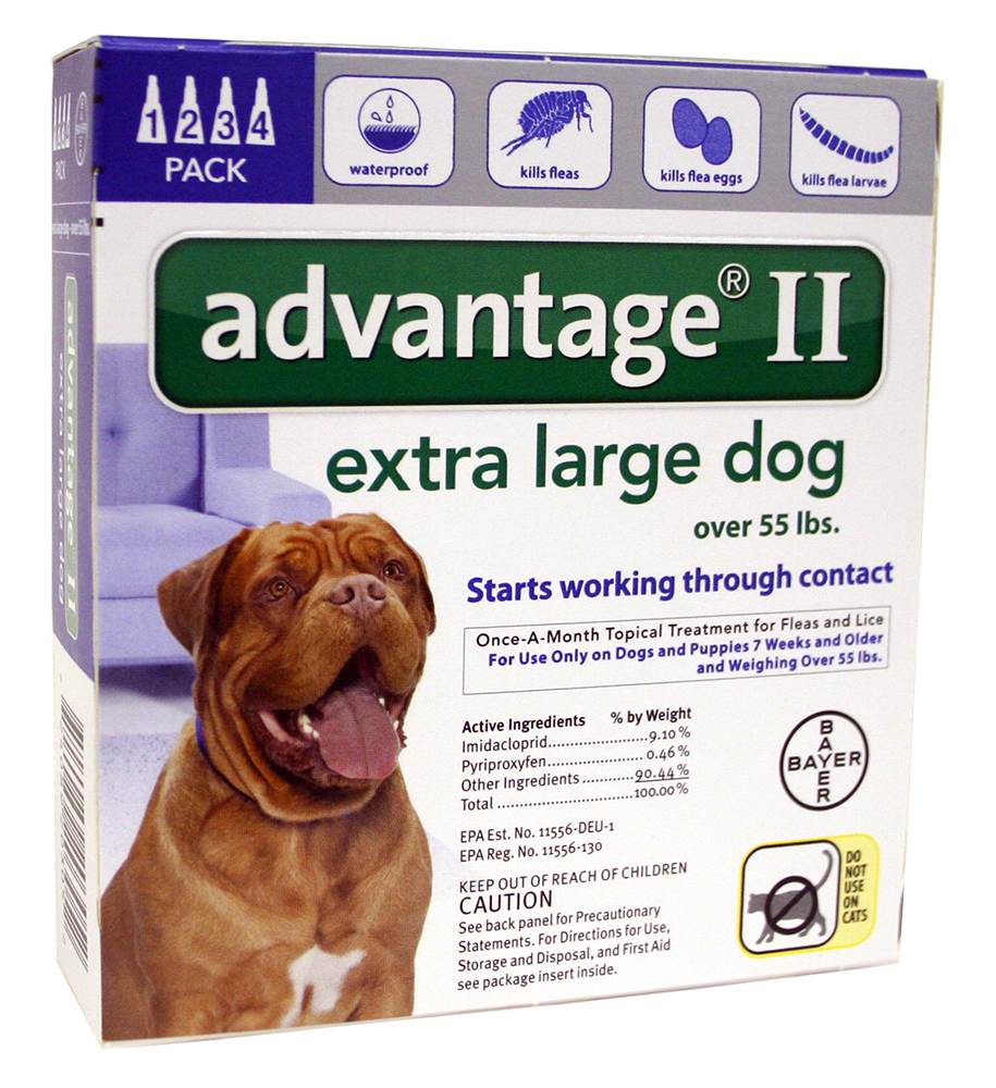 Advantage II for Dogs over 55 lbs 4 Month Supply