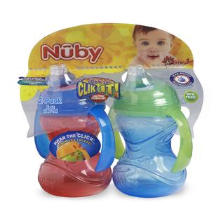 Nuby 2-Pack No-Spill Super Spout 2-Handle Sippy Cups