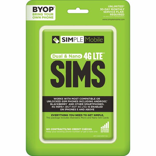 TracFone Simple Mobile GSM Sim Bundle N Airtime
