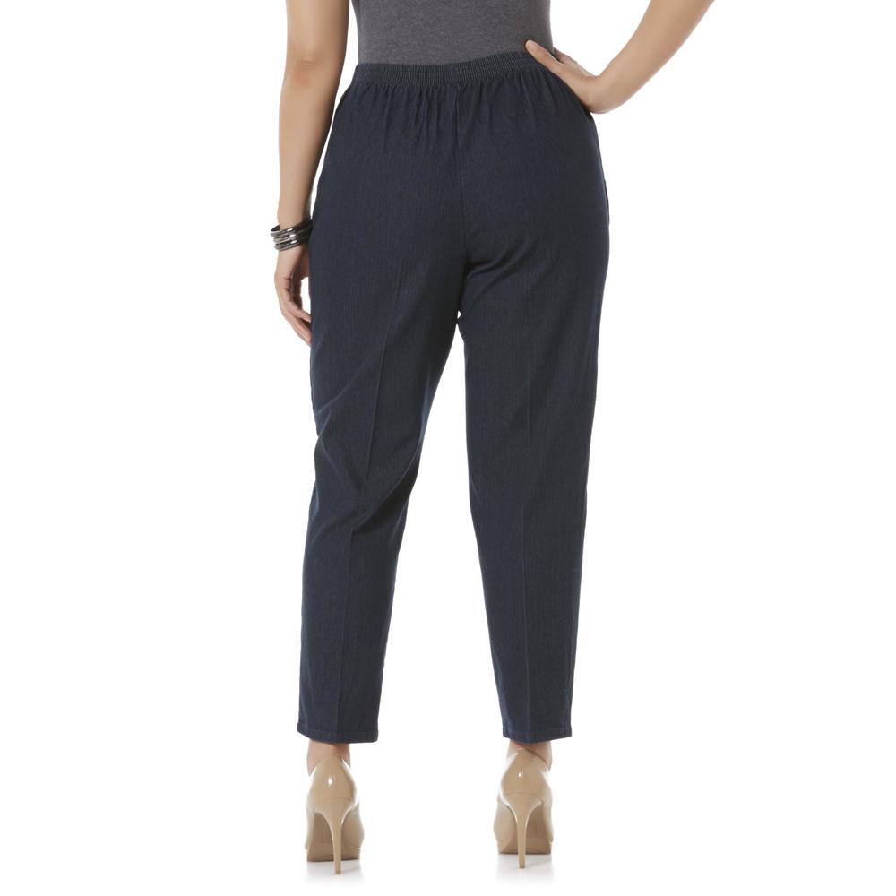 Laura Scott Womens Plus Elastic Waist Jeans