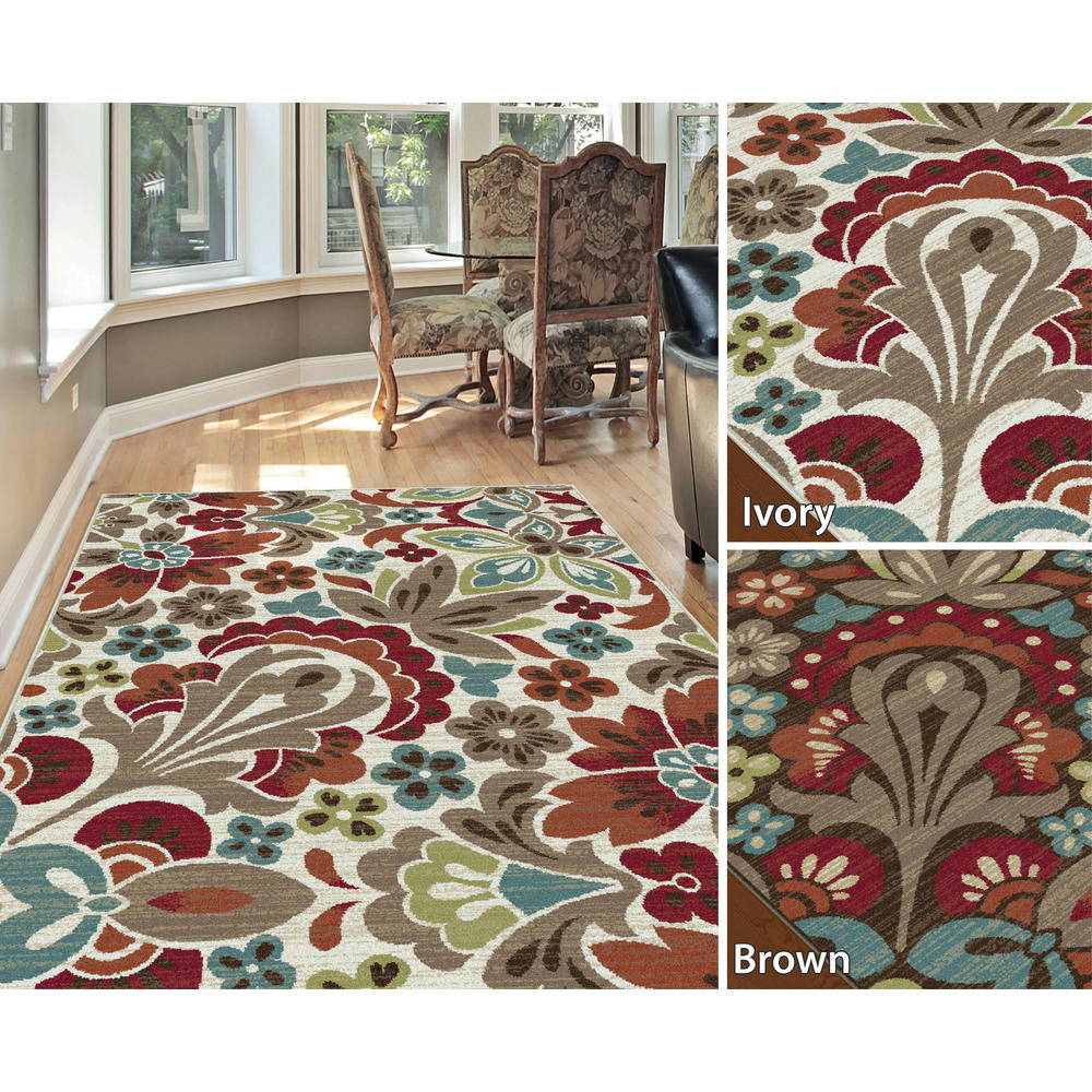 Deco Lexi Beige 5 ft. 3 in. x 7 ft. 3 in. Transitional Area Rug