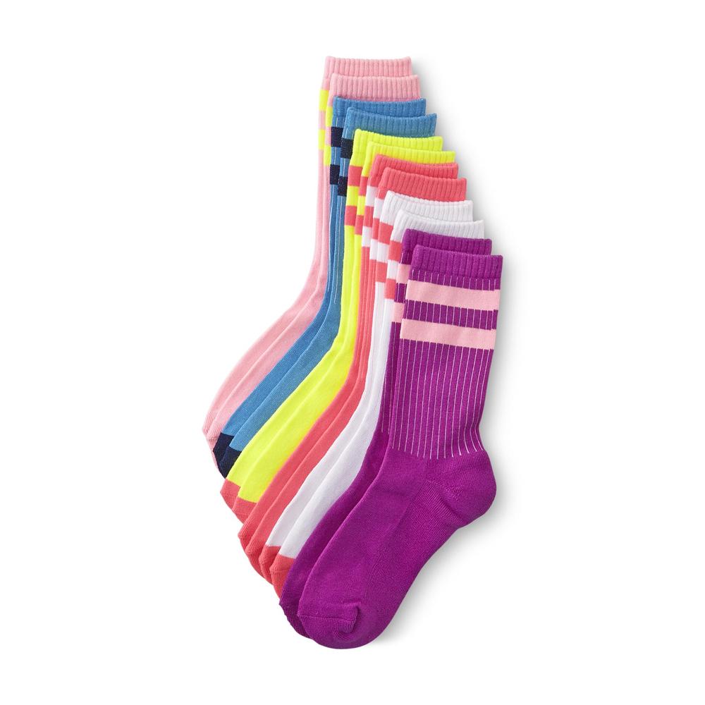 Joe Boxer Women's 6-Pairs Crew Socks - Striped