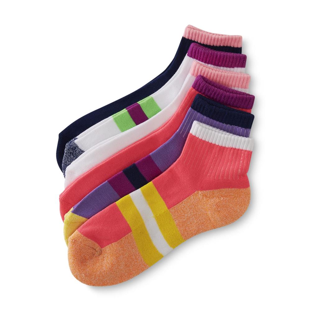 Joe Boxer Women's 6-Pairs Quarter Socks - Colorblock