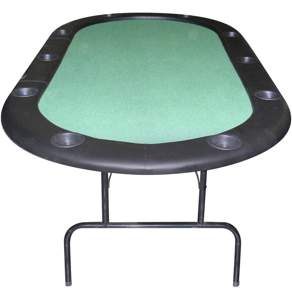 Trademark Global 84 inch Texas Holdem Green Felt Poker Table