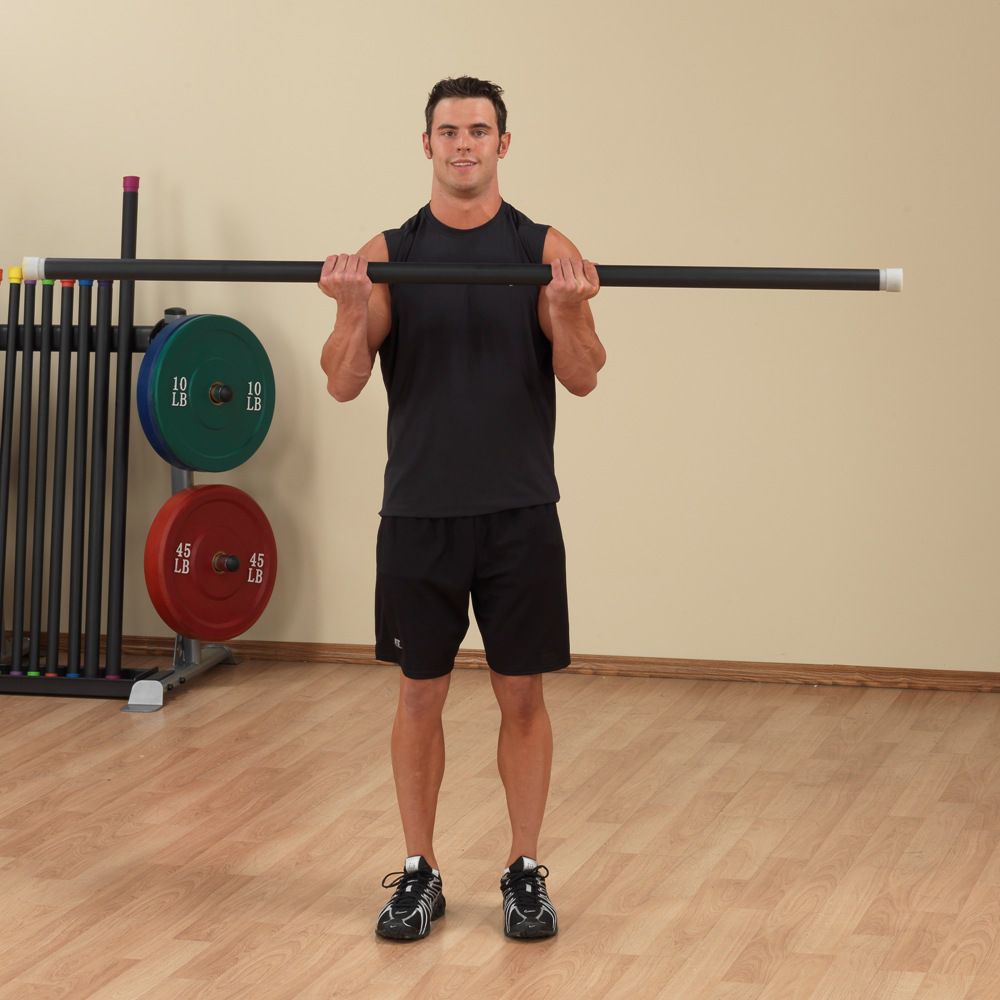 Body-Solid BSTFB36 36 lb. Light Gray Padded Weight Bar