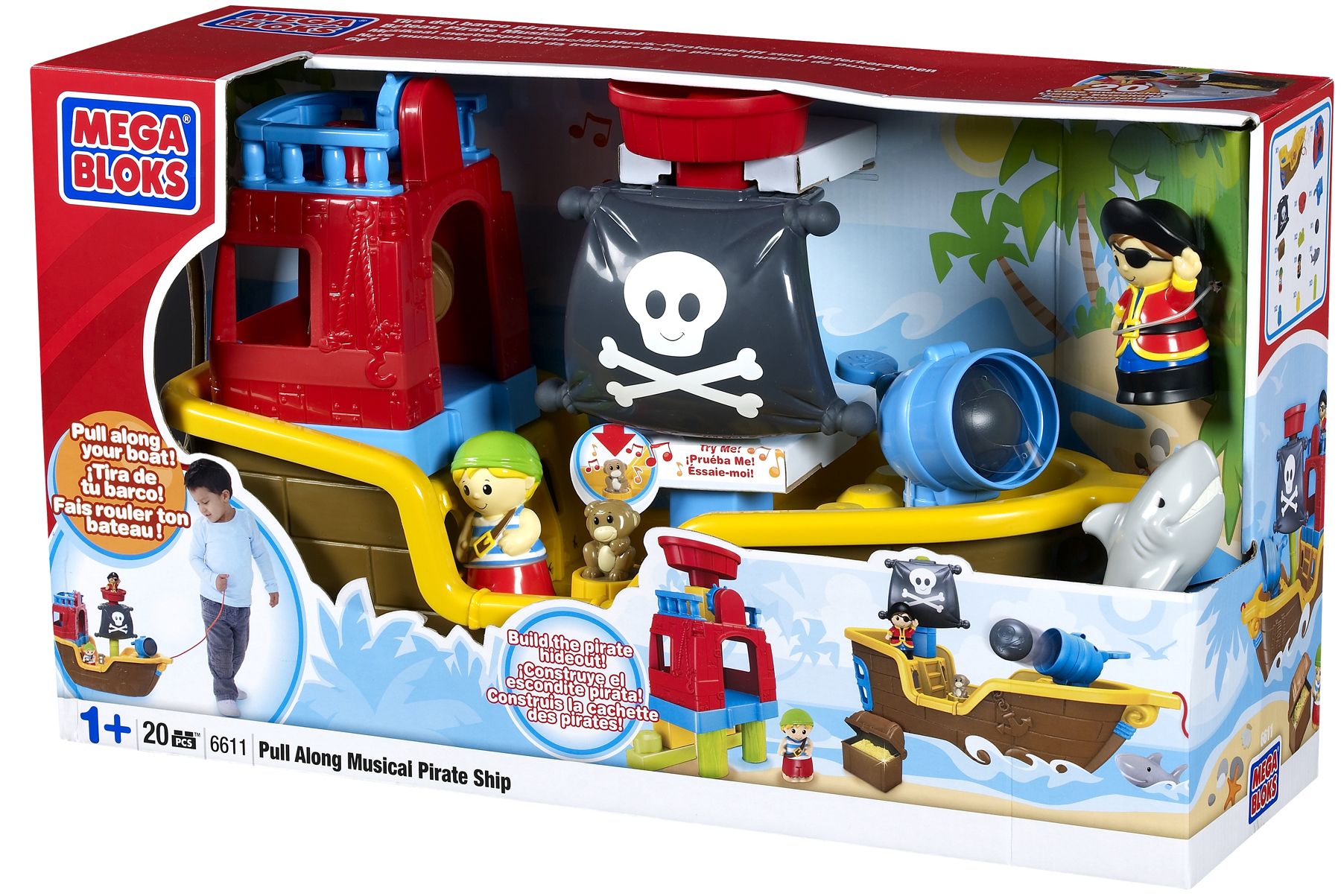 Mega Bloks Pull Along Musical Pirate Ship