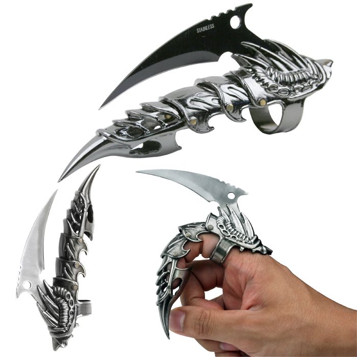 Whetstone Iron Reaver Finger Claw-Blackend Silver