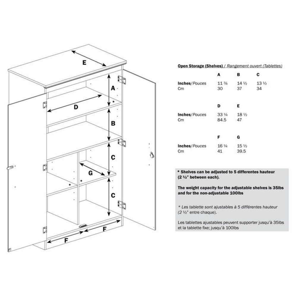 South Shore Morgan collection Storage Cabinet Pure Black - Home ...