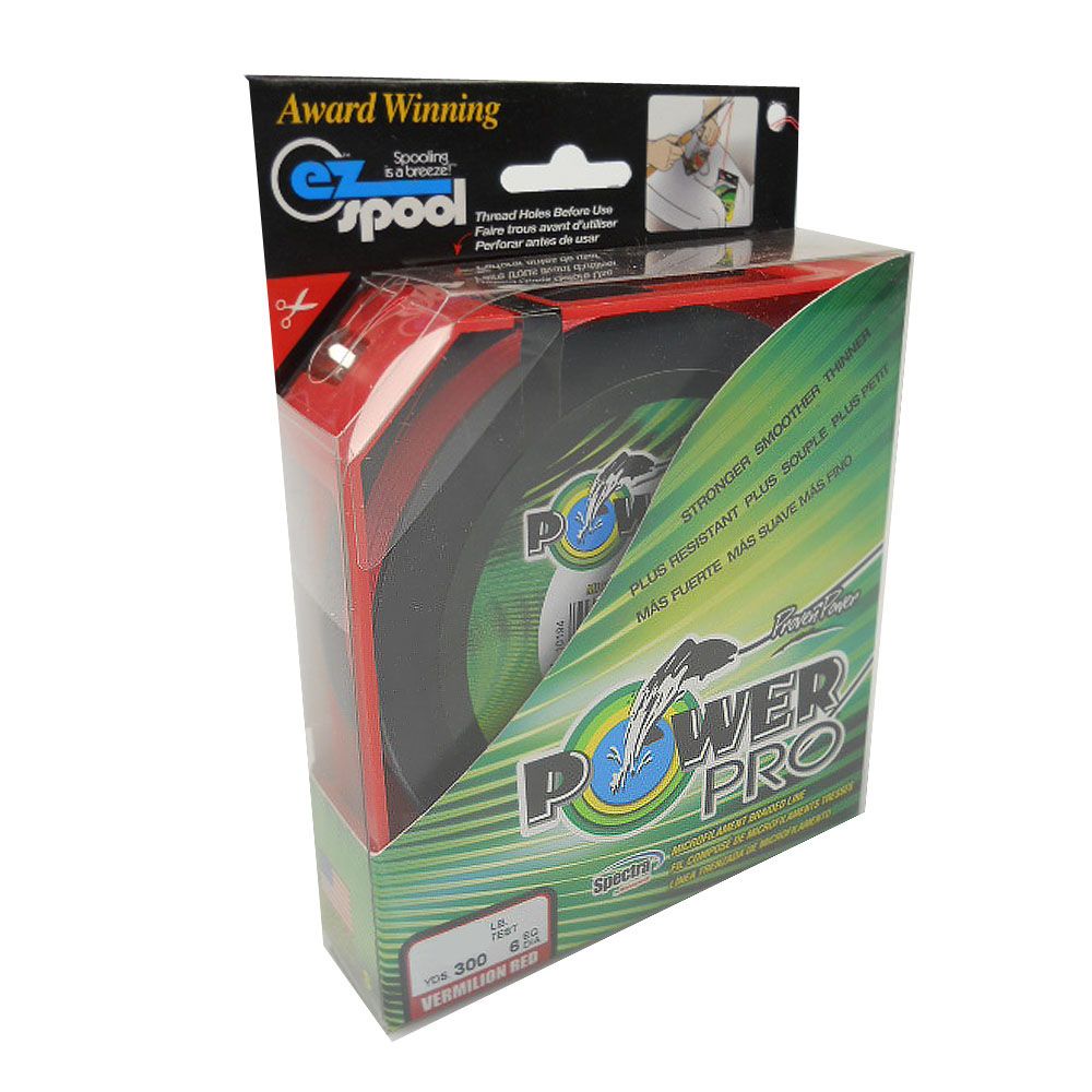 Power Pro Microfilament Line 30Lb Vermilion Red 300Yd
