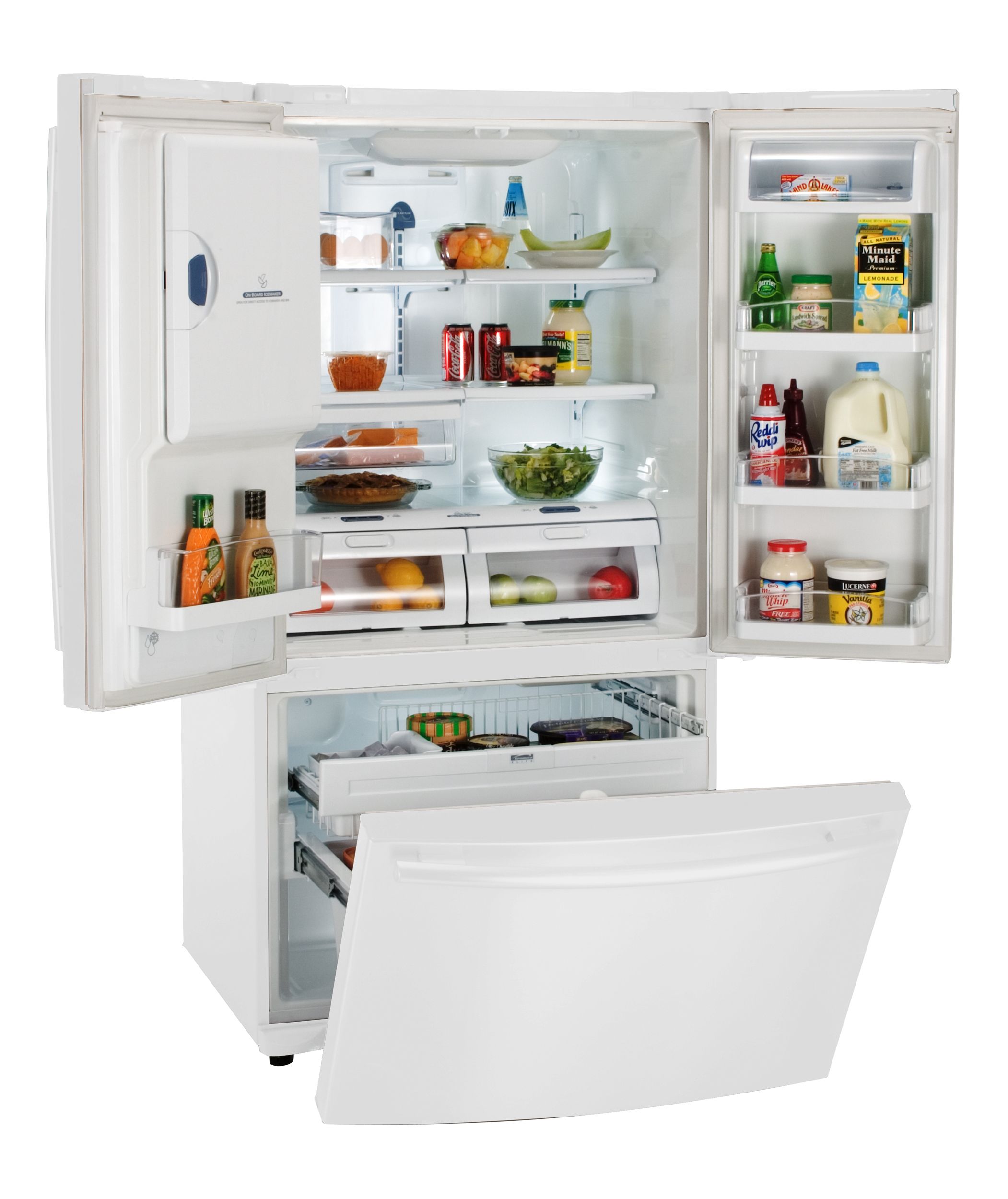 Kenmore Elite 25 Cu. Ft. Trio French Door Bottom Freezer Refrigerator ...