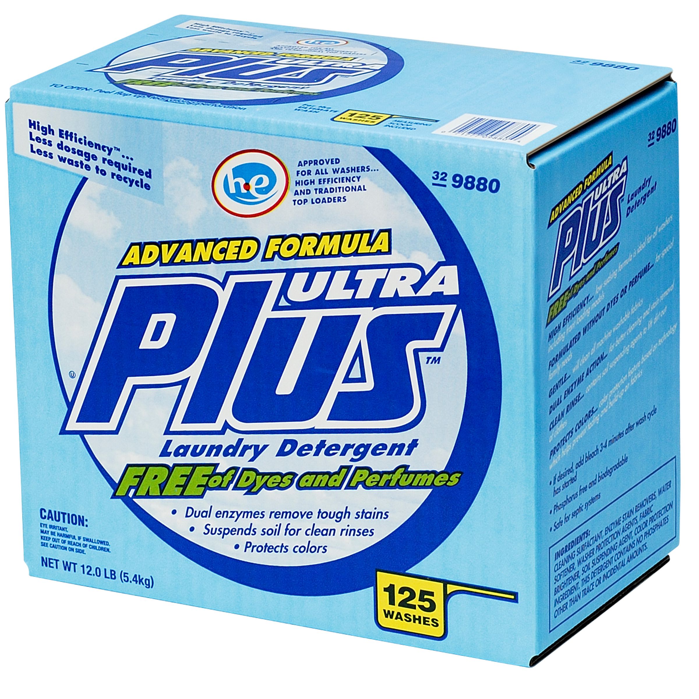Ultra Plus ™ Powder Laundry Detergent, No Dye or Perfume, 125 Loads ...