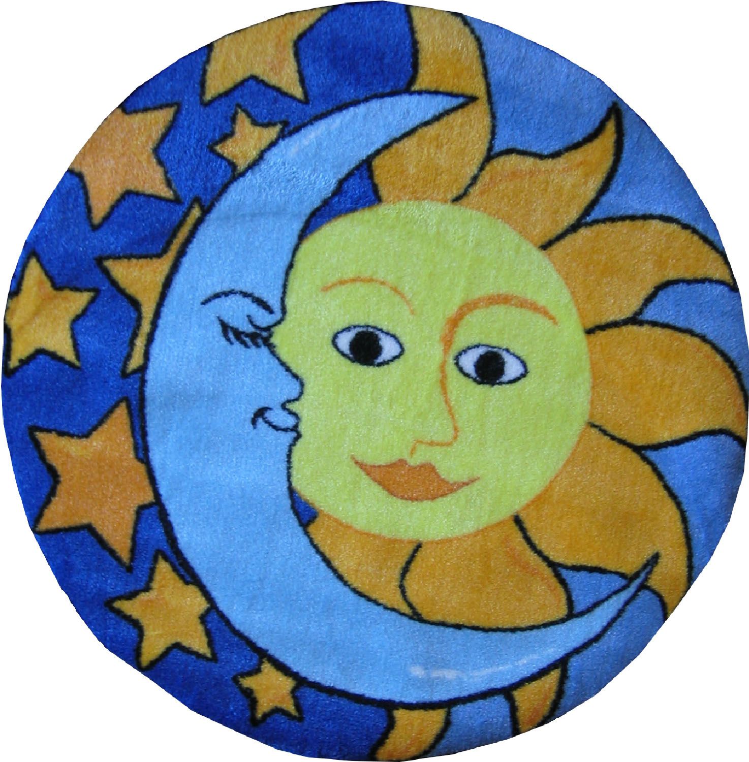 LA Rugs Fun Time Shape Day & Night Size: 39" Round Area Rug