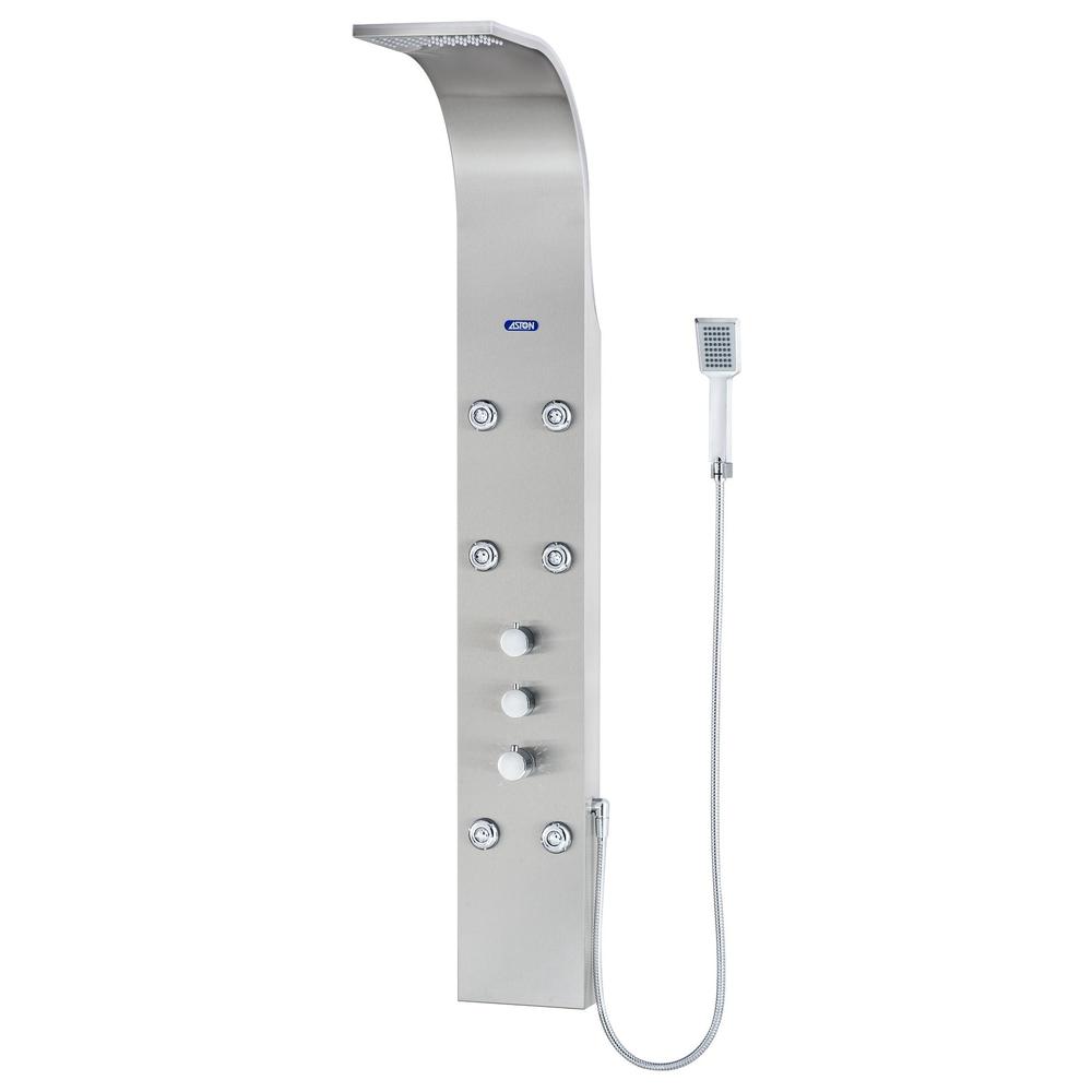 Aston Stainless Steel 6-Jet Shower Panel