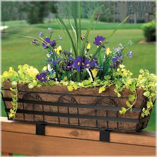 Cobraco 24" Yorkshire Adjustable Deck Railing Planter - Outdoor Living ...