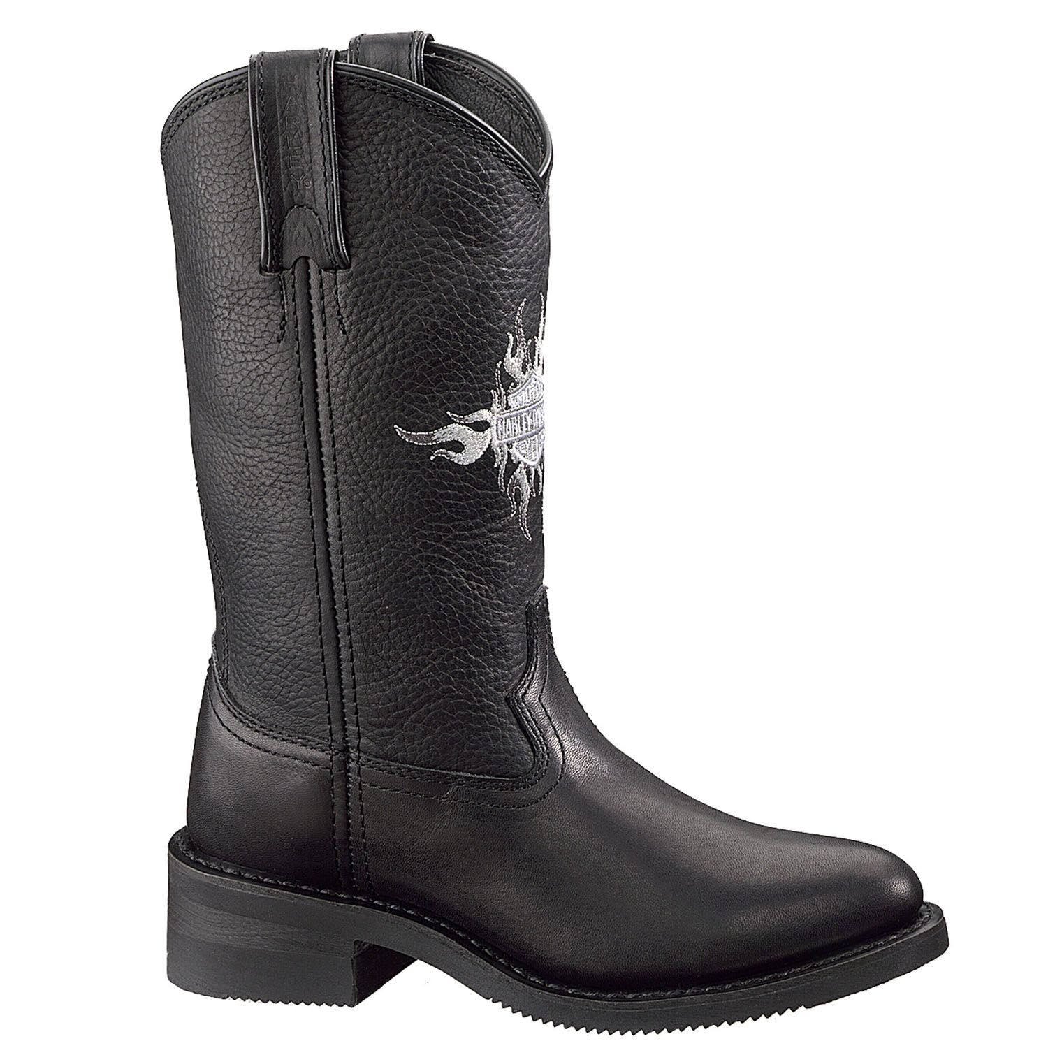 Men's Boots Amarillo Biker Western 13" Leather Black D91074