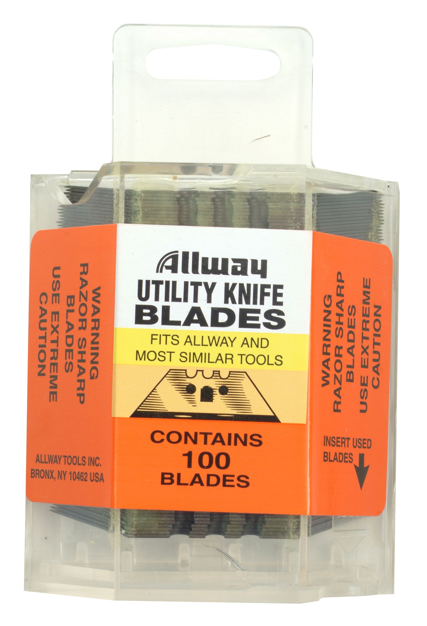 Allway 3-notch Utility Knife Blades, 100 pk.