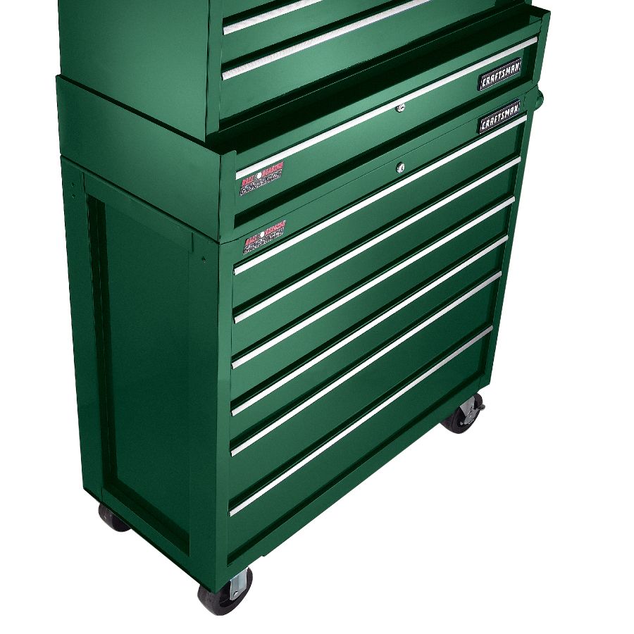 40" 6-Drawer Mobile Tool Cart - Forest Green