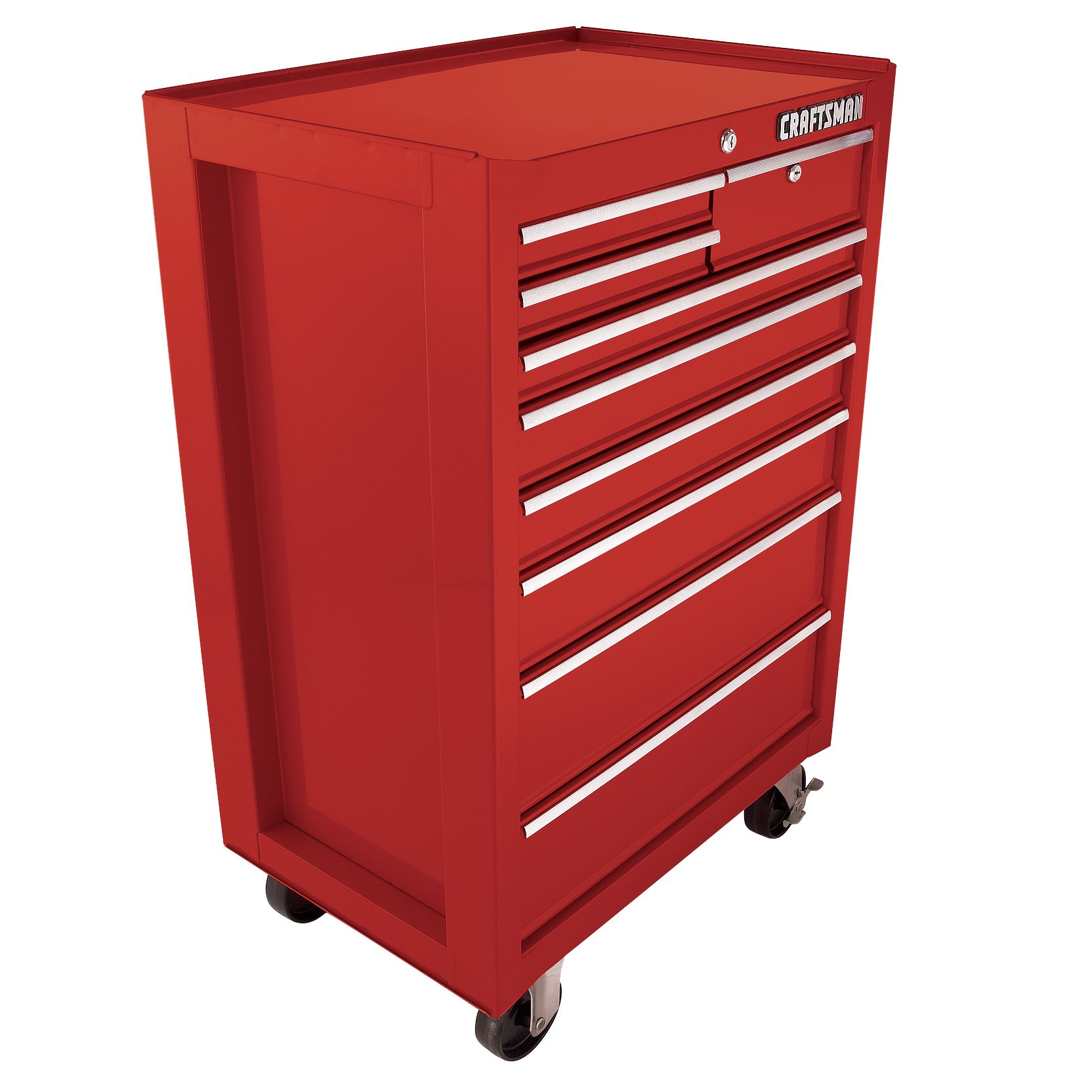 Craftsman 9-Drawer Quiet Glide™ Roll-Away, Red