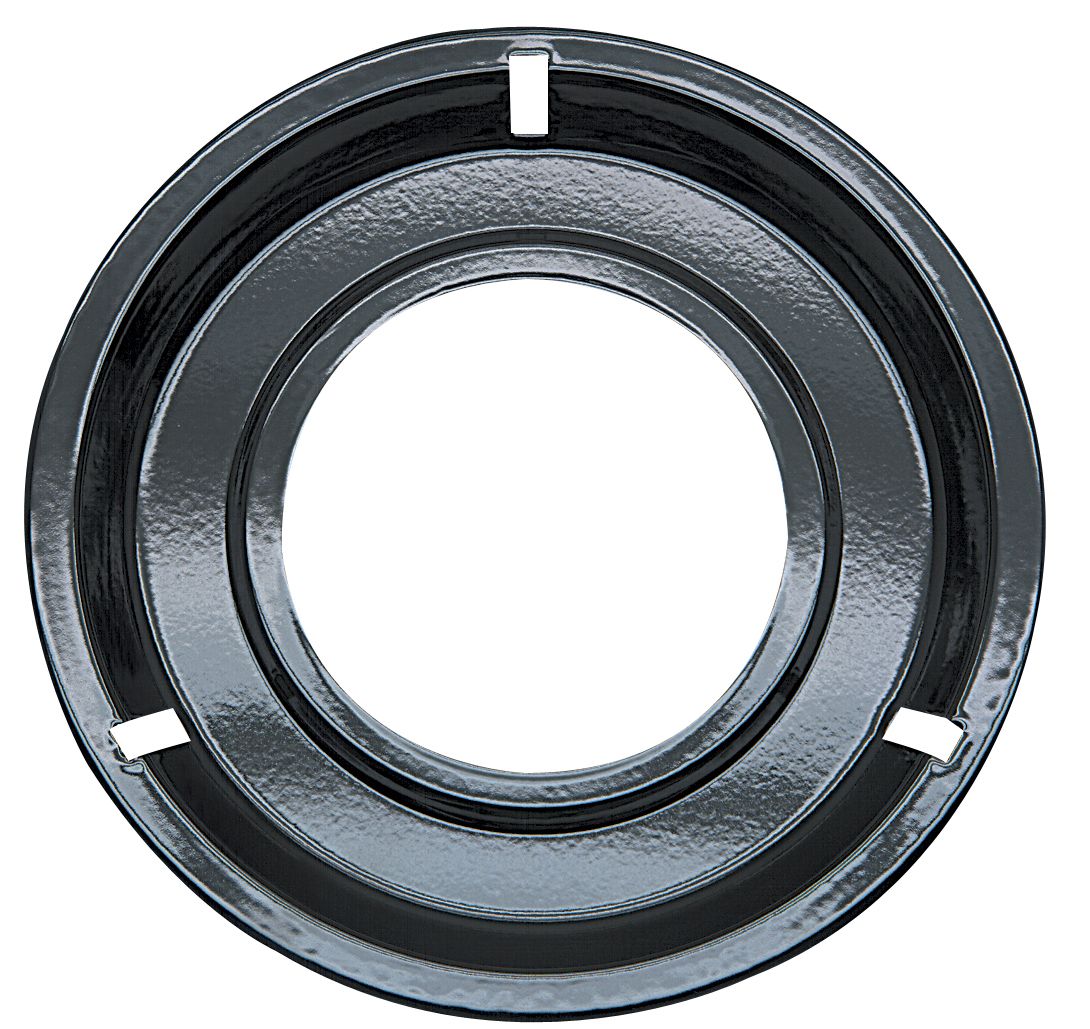 Range Kleen Porcelain Round Gas Range Drip Pan, Black
