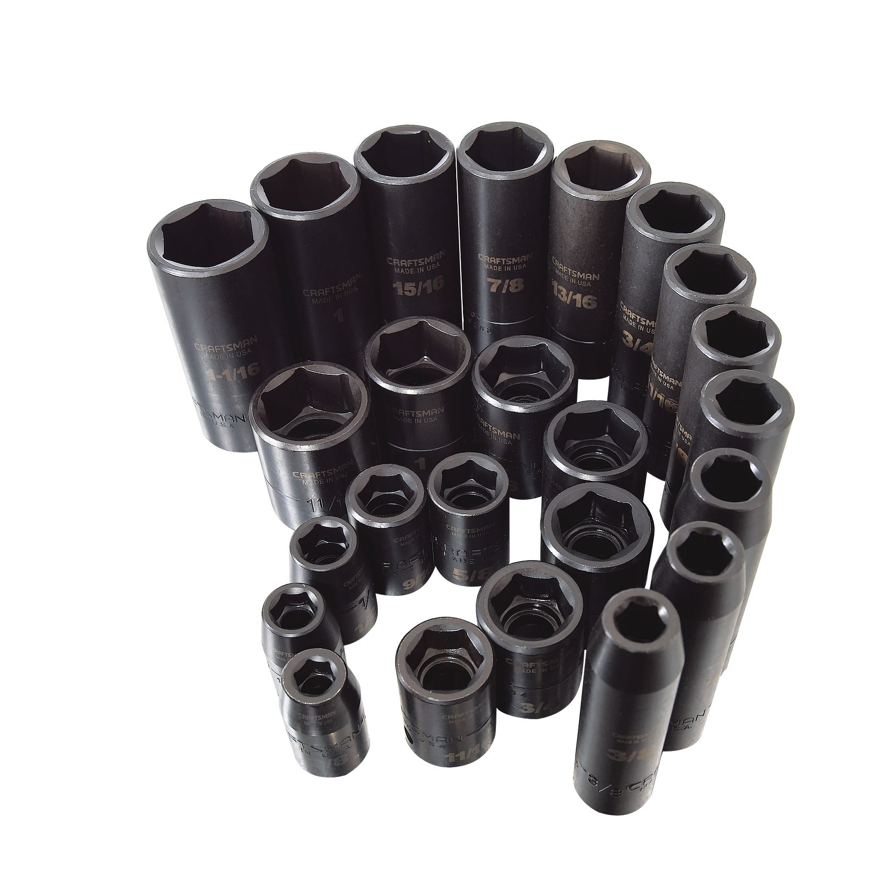 Craftsman 24 pc. Easy Read Impact Socket Set, Std. and Deep, 1/2 in. Dr.