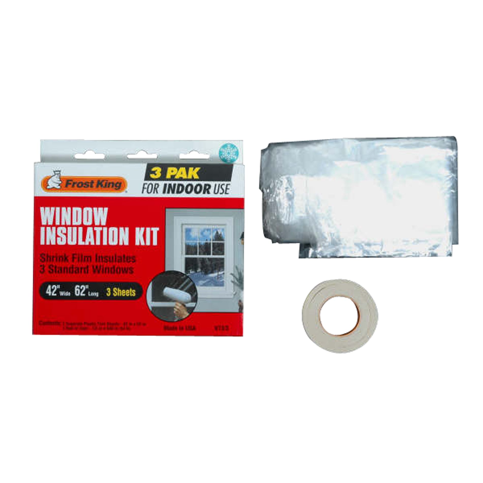 Frost King Shrink Window Kit, 42 in. x 62 in. - 3 pk.