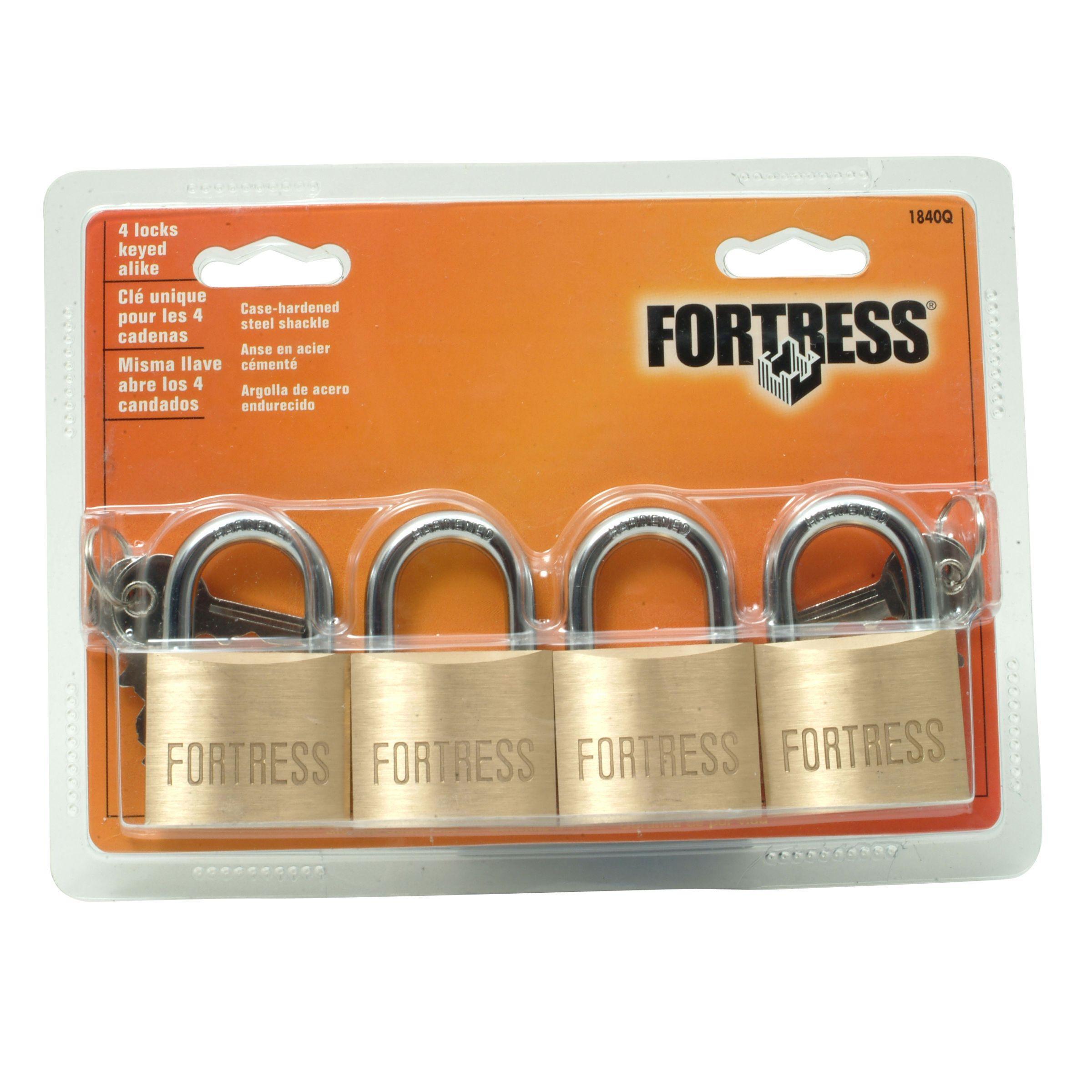 Master Lock 1 9/16in Solid Brass Padlock - 4pk