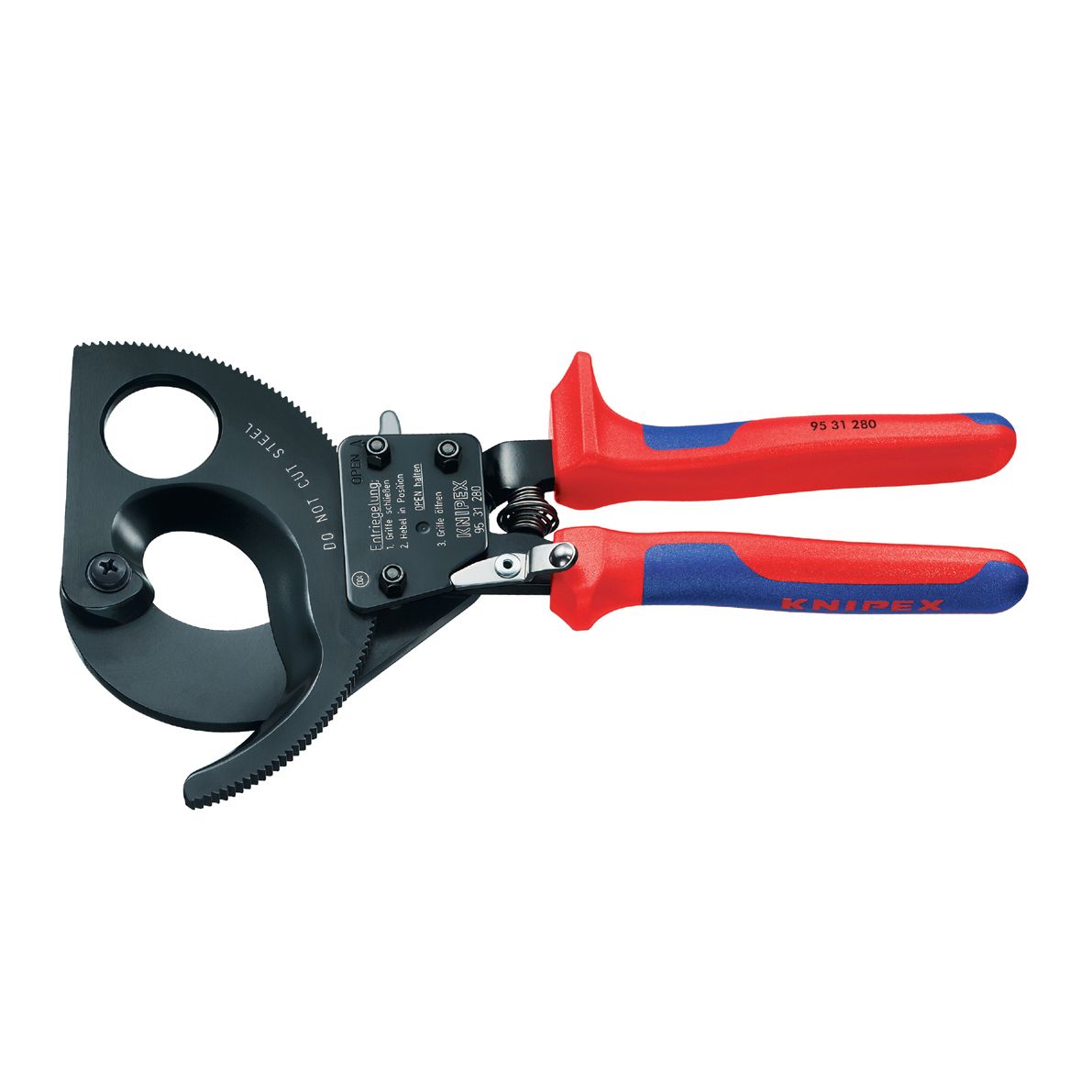 Knipex 11" Cable cutters - ratcheting type - comfort grip
